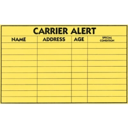Carrier Alert Cards
