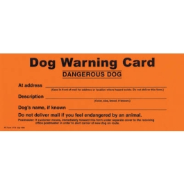 Dog Warning Cards