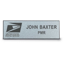2 Line Postal Name Badge With Safety Pin | USPS Window Clerks